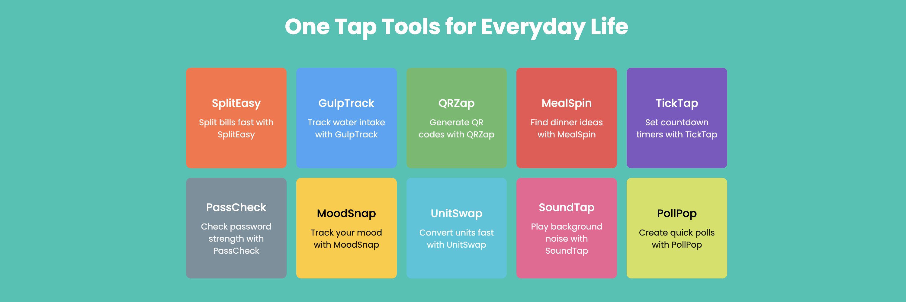 OneTap — Tools for Everyday Life